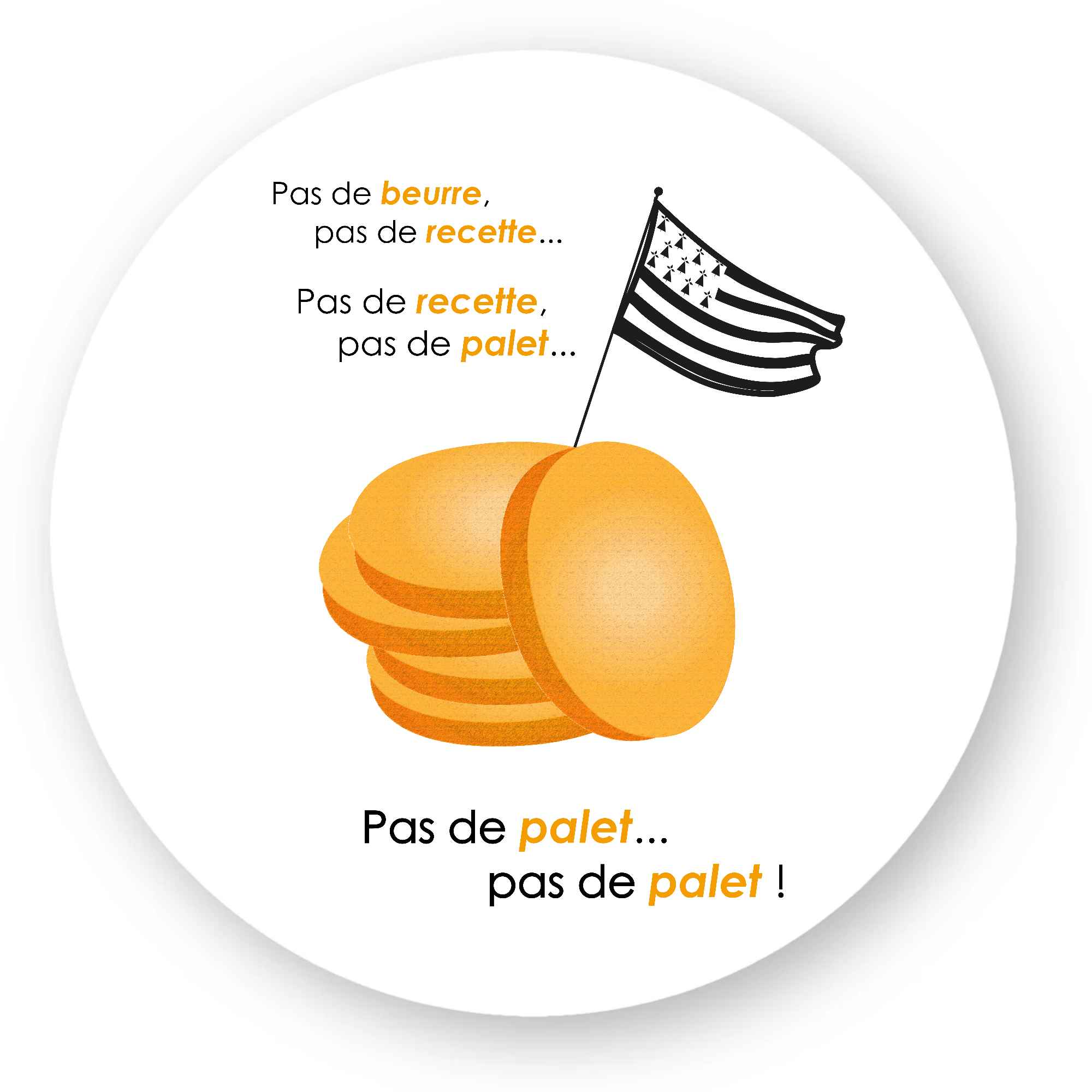 x 100 - Sticker découpe ronde - Com' un clic